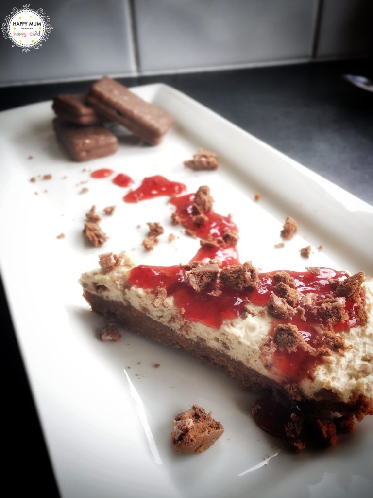 Strawberry Champagne Tim Tam Cheesecake