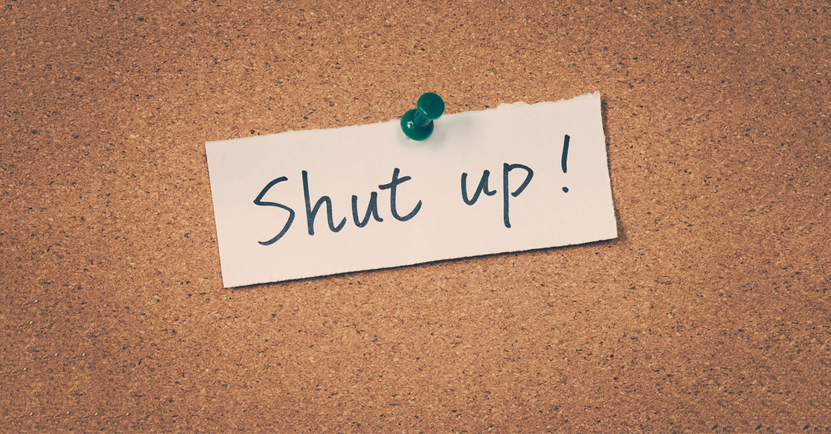 Saying Shut Up - Happy Mum Happy Child