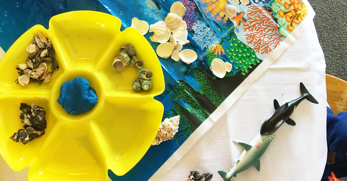Ocean Themed Play Dough Activity - Happy Mum Happy Child