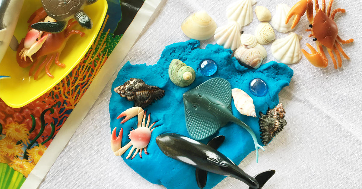 Ocean Themed Play Dough Activity - Happy Mum Happy Child