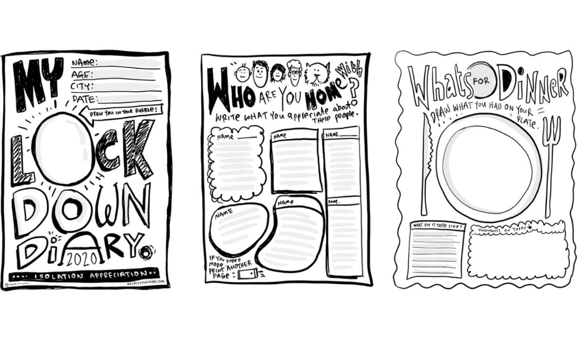 Lockdown Diary For Kids Created by New Zealand Artist